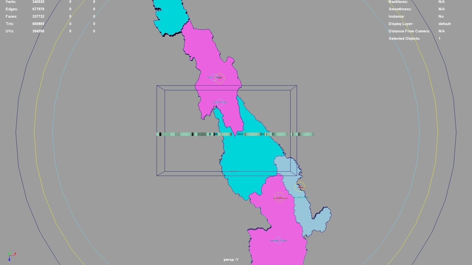 Kayin State Myanmar map region geography political geographic 3D model ...