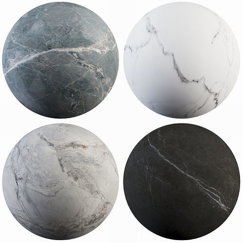 Texture Marble 28 - Carrara-Fantasy-Alpha-Gray VR / AR / low-poly ...