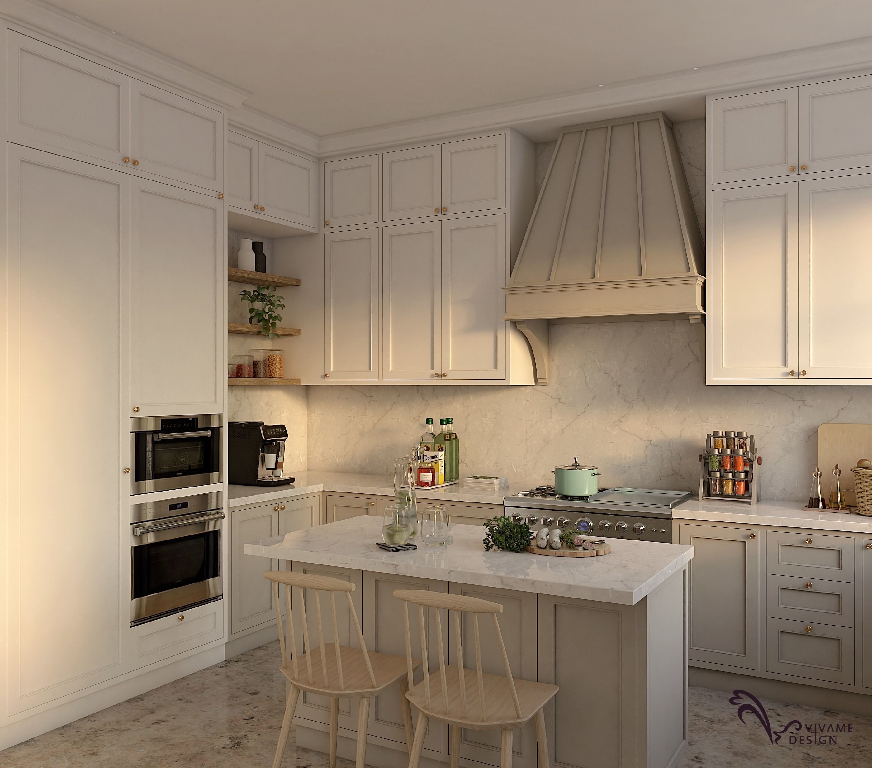 Modern Classic Pantry Dining and Kitchen 3D model | CGTrader