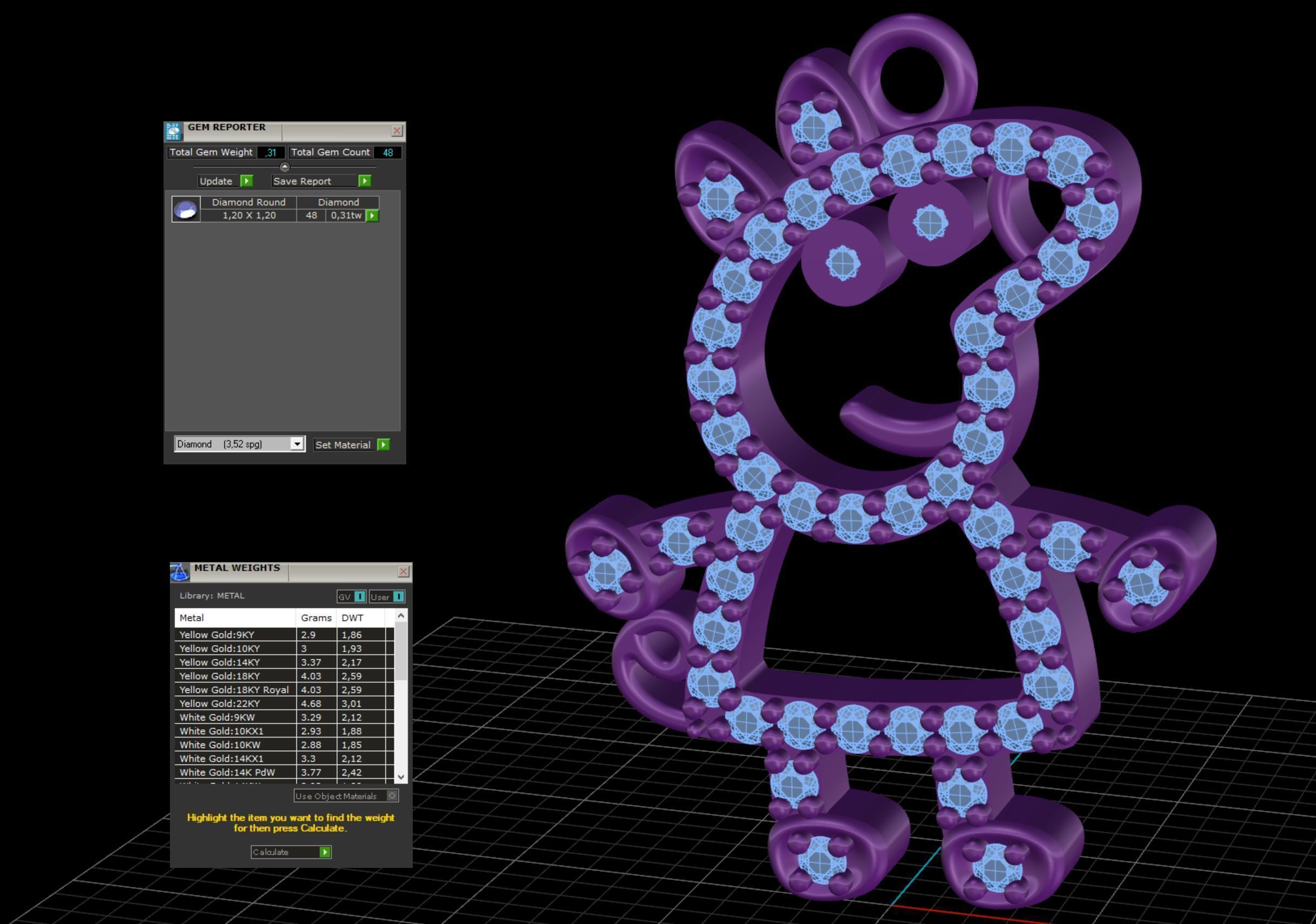 Peppa Pig Pendant 3D model 3D printable | CGTrader