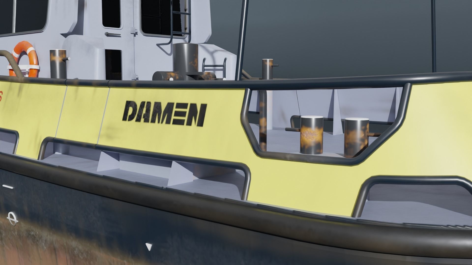 3D model Damen Stan Tug 1004v5 VR / AR / low-poly | CGTrader