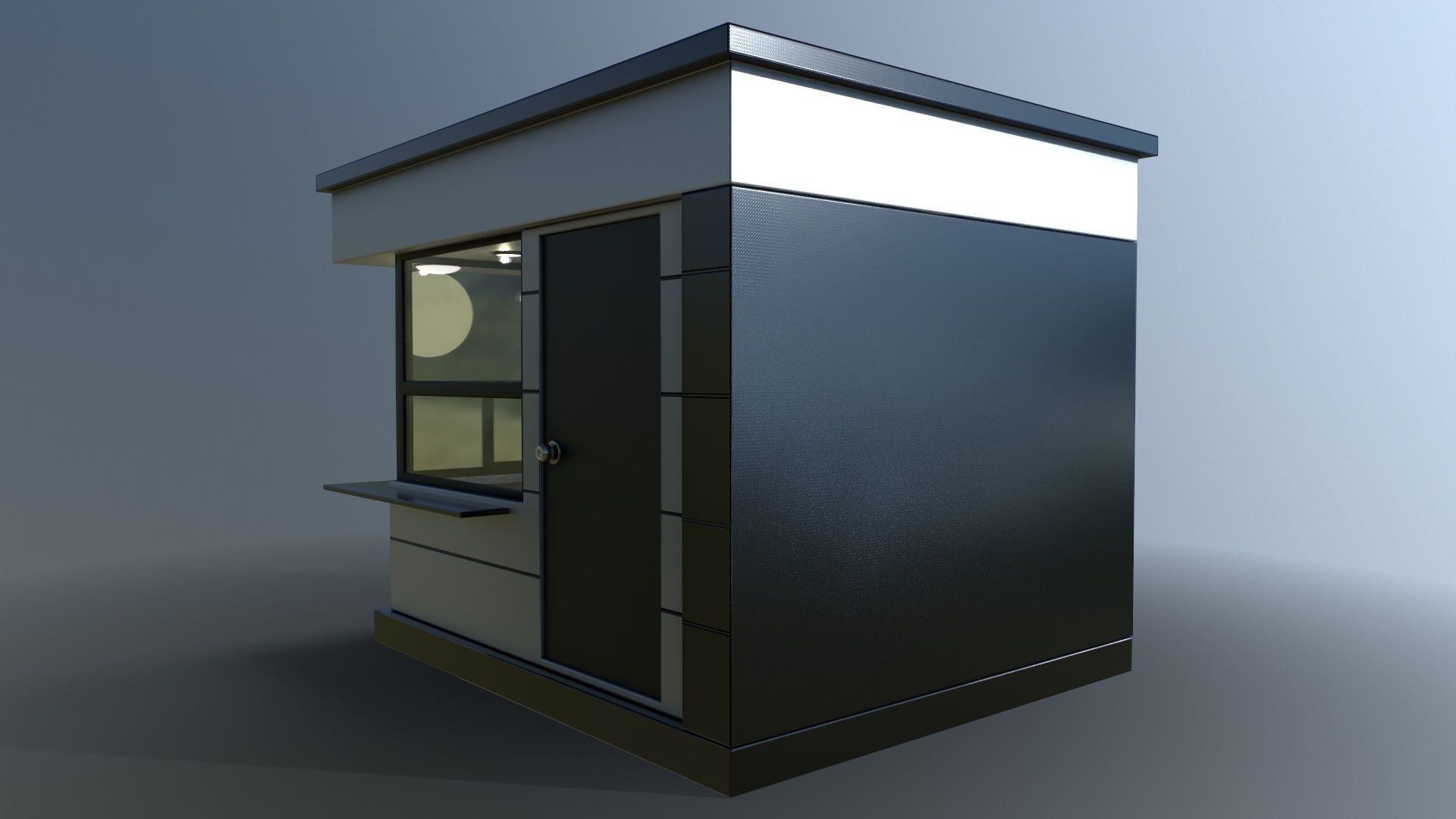 3D model Security Guard Room Booth VR / AR / low-poly | CGTrader