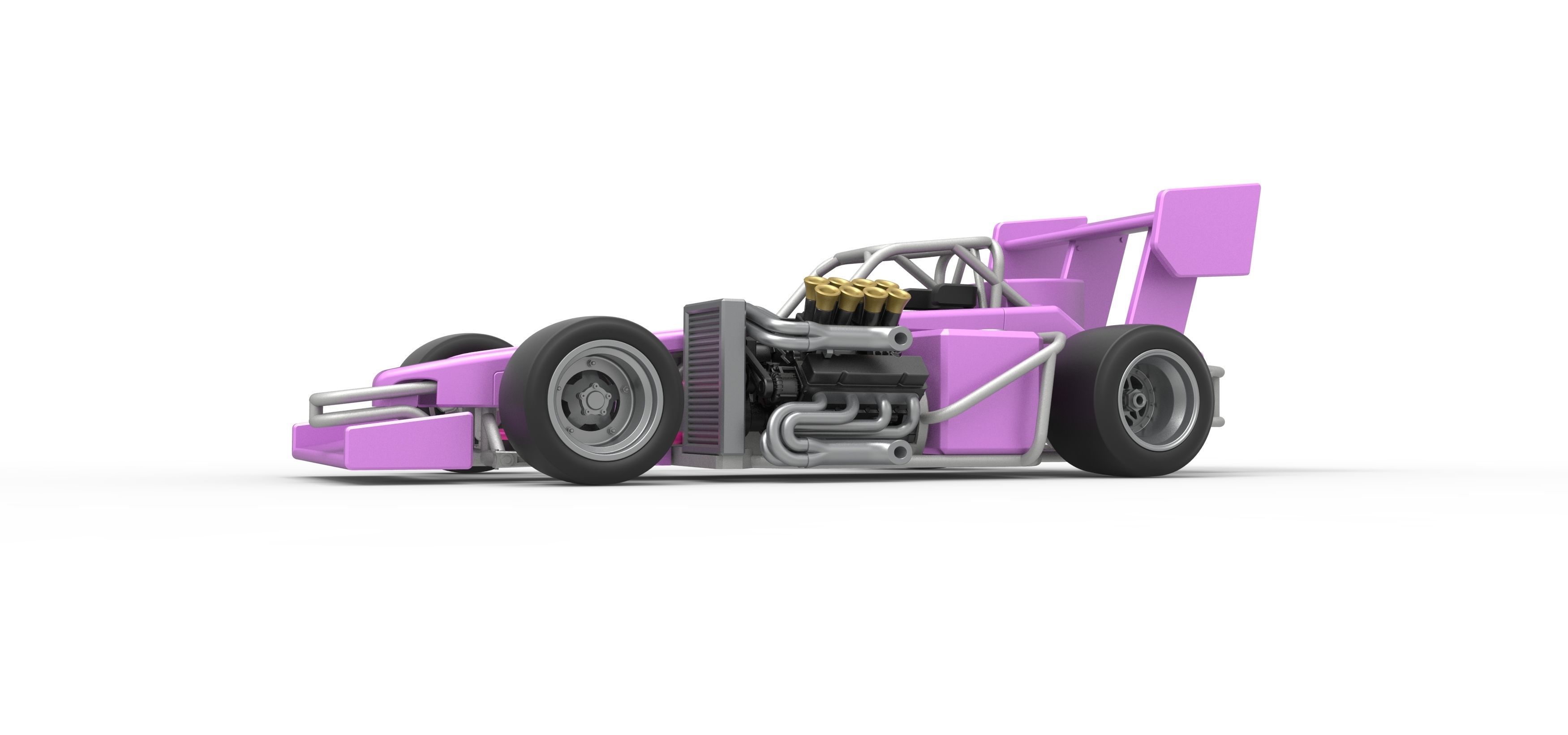 Supermodified front engine race car V2 Scale 1 to 25 3D model 3D ...