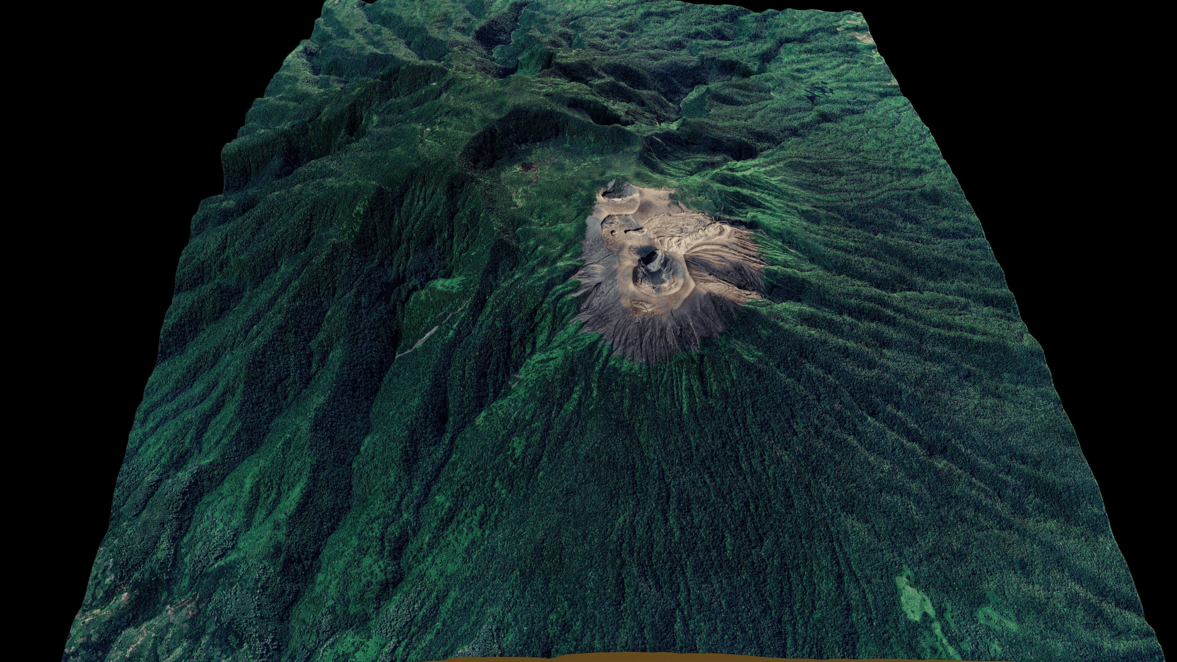 3D model Mount Merapi 3d terrain model VR / AR / low-poly | CGTrader
