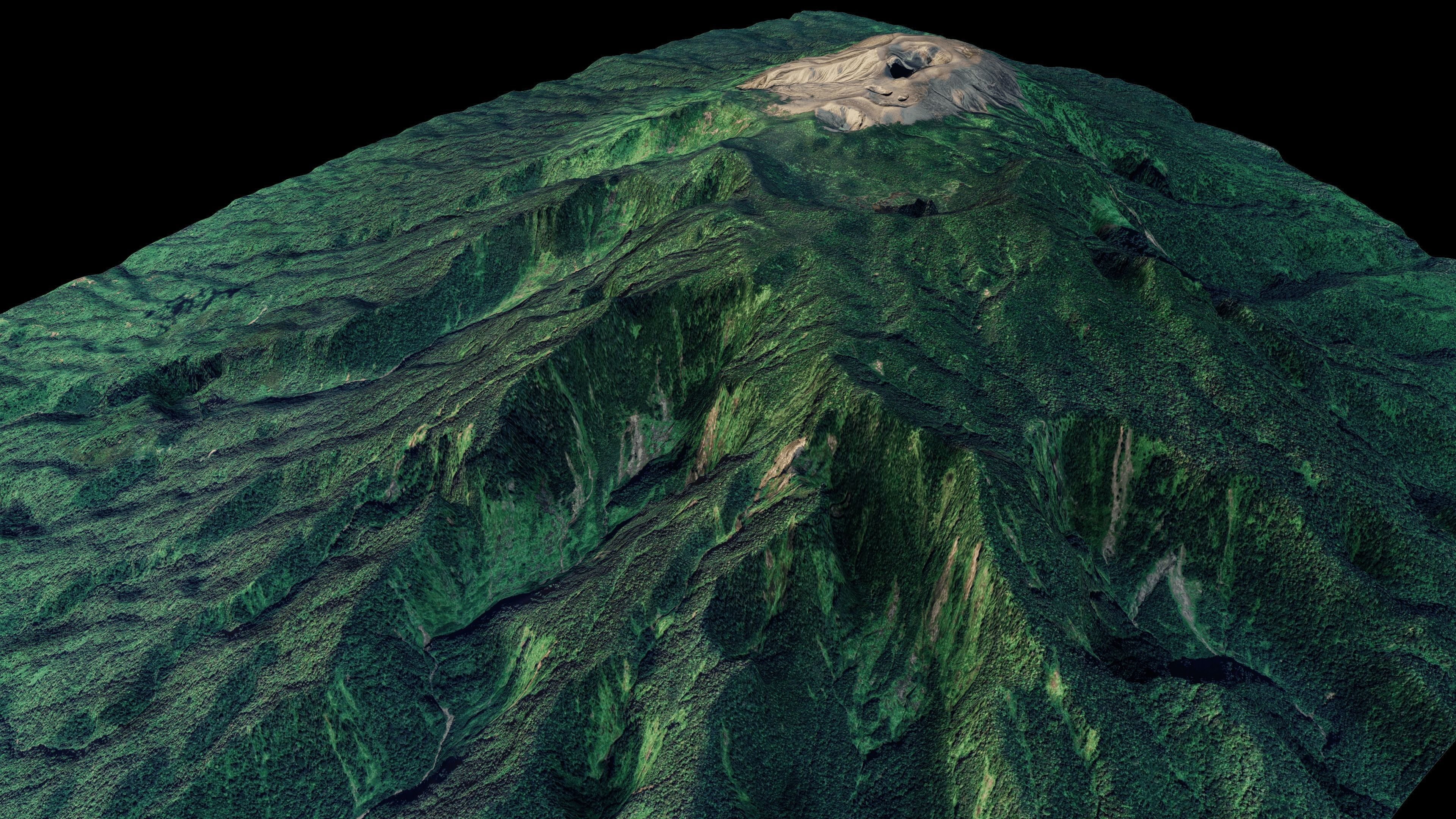 3D model Mount Merapi 3d terrain model VR / AR / low-poly | CGTrader