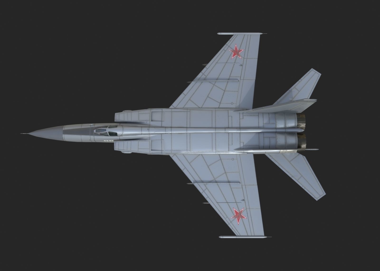 3D model Soviet Air Force Mig-25 Foxbat Fighter Mig25 VR / AR / low ...