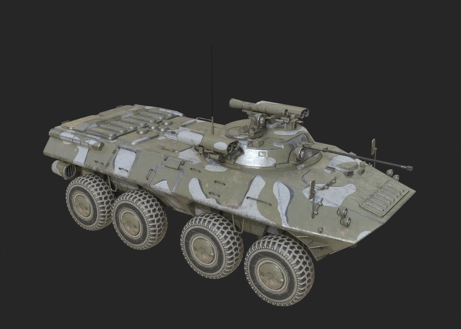 3D model 5 coatings of Russian BTR-90 BTR90 Armored personnel carrier ...