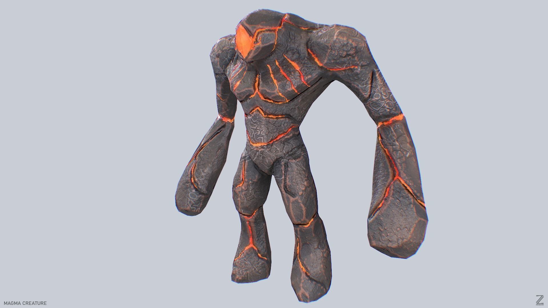 3D model Magma creature VR / AR / low-poly | CGTrader