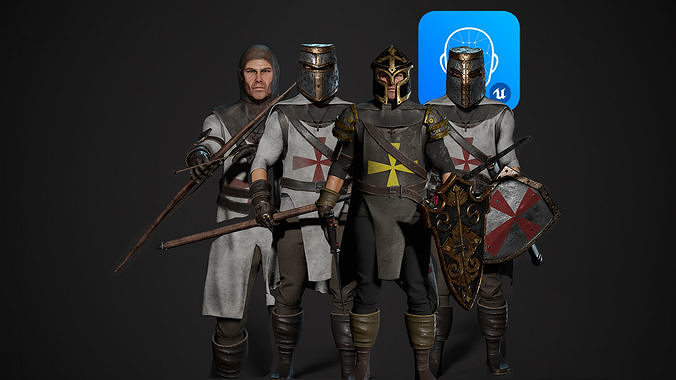 3D model Crusader Knights Modular VR / AR / low-poly | CGTrader