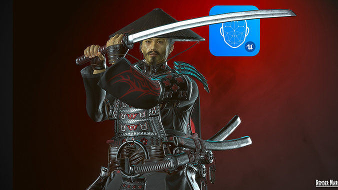 3D model Samurai Boss - 2 Modular VR / AR / low-poly | CGTrader