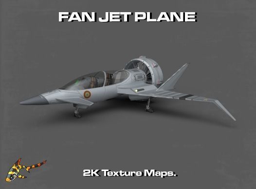 3D model FAN JET PLANE VR / AR / low-poly | CGTrader
