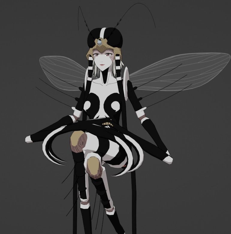 3d Model Mosquito Girl One Punch Man Vr Ar Low Poly Cgtrader