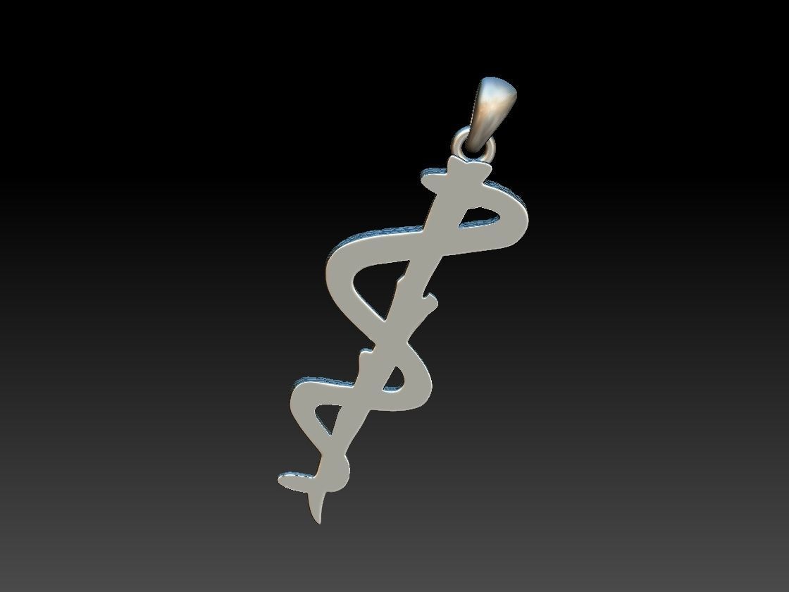 Medical Caduceus Symbol - Medicina 3D model 3D printable | CGTrader