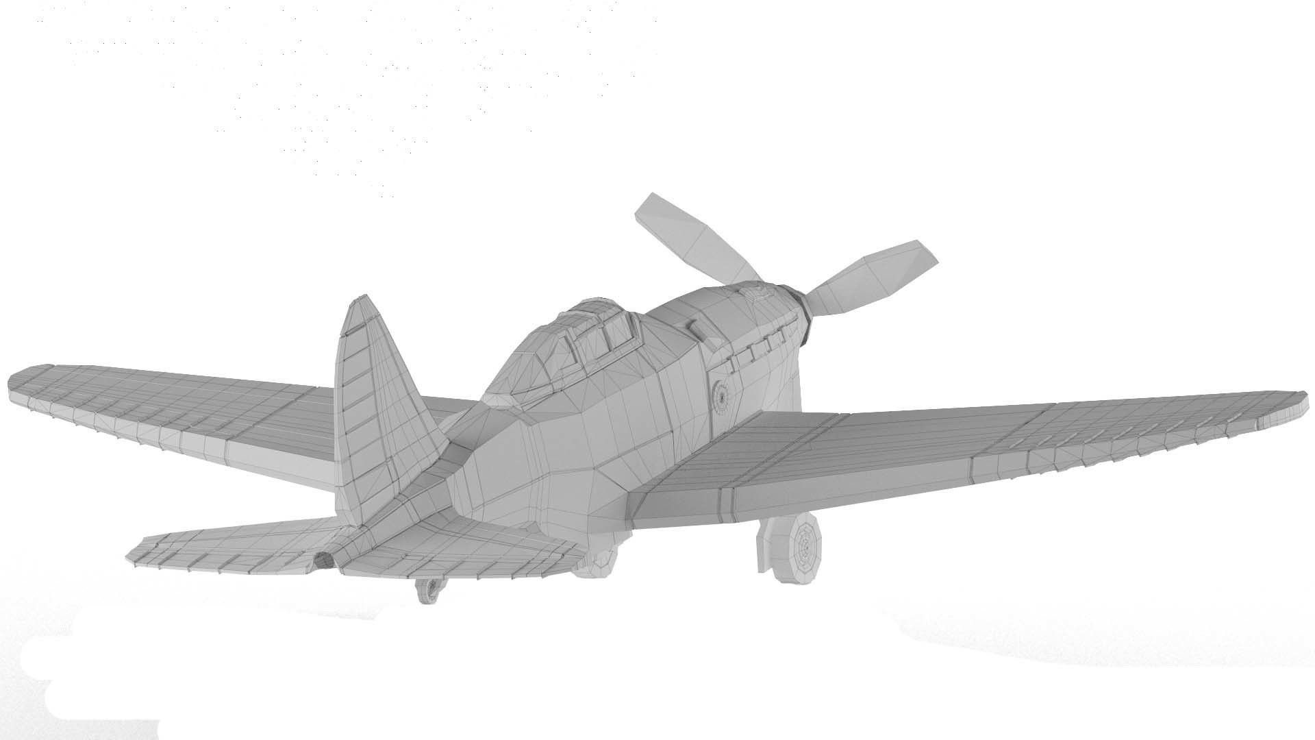 Sukhoi SU-1 plane 3D model animated rigged | CGTrader