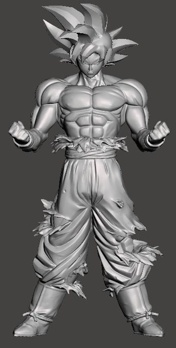 Goku Ultra Instinct 3D model 3D printable | CGTrader