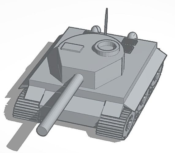 Cartoonish Tank 3D model 3D printable | CGTrader