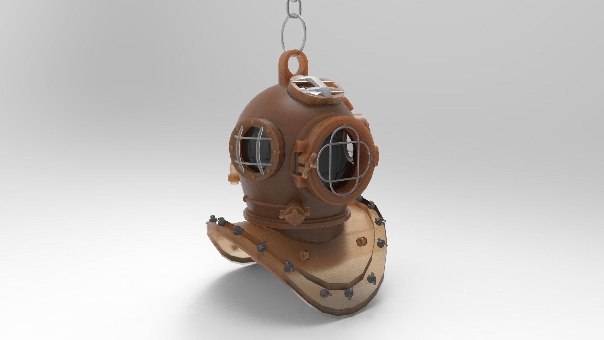 DIVING HELM KEY CHAIN 3D model 3D printable | CGTrader