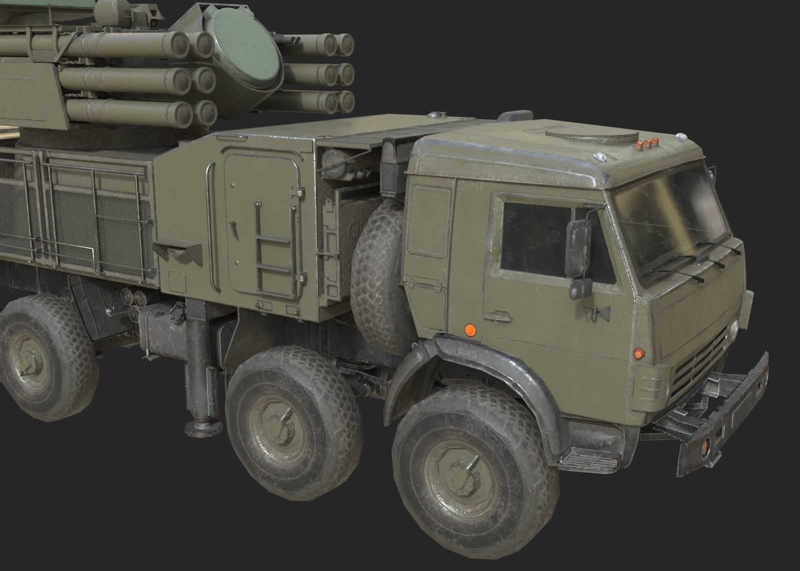 3D model Russian Army Pantsir S1 shell close air defence system VR / AR ...
