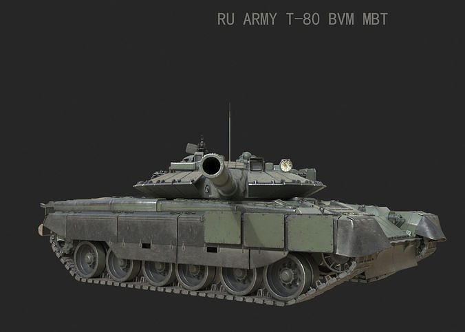 3D model Russian Army T-80BVM T80BVM Main Battle Tank VR / AR / low ...
