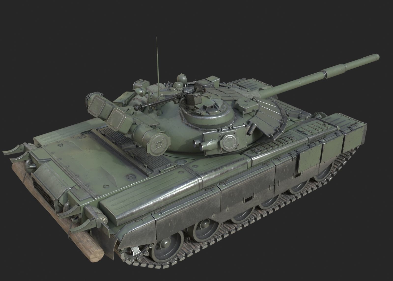 3D model Russian Army T-80BVM T80BVM Main Battle Tank VR / AR / low ...