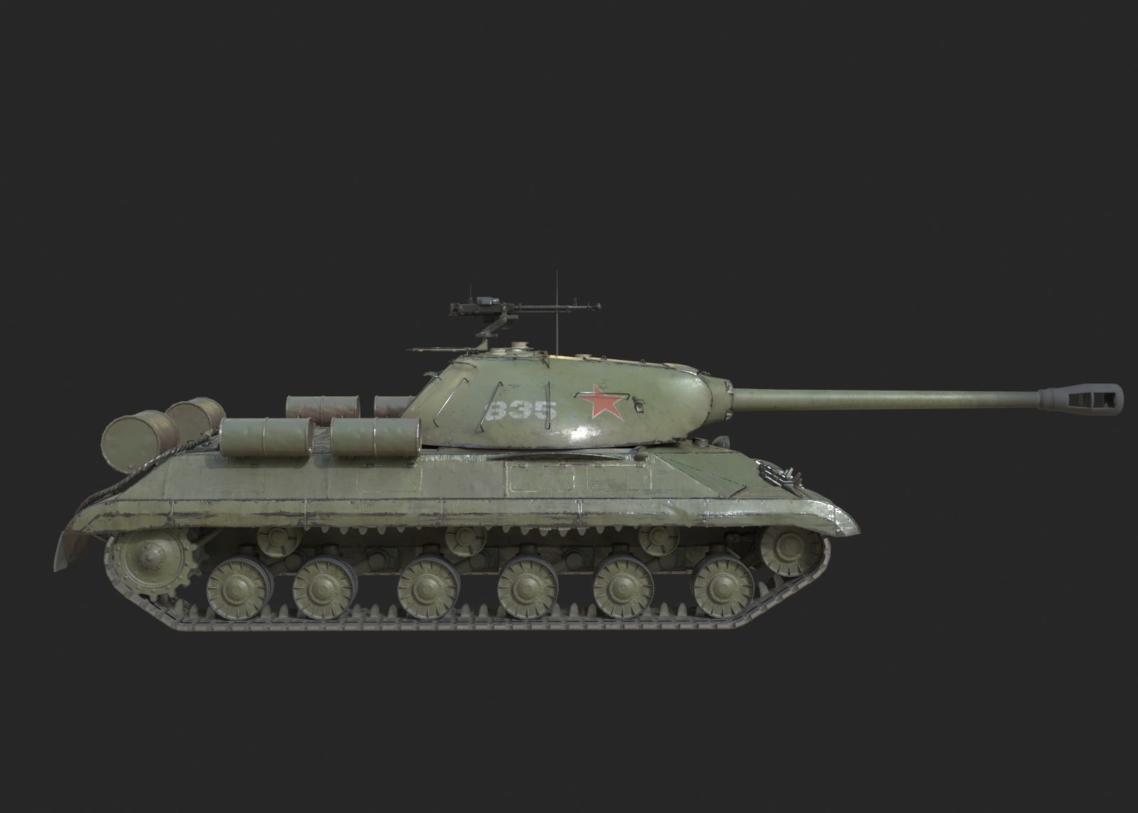 3D model WWII Soviet IS3 IS-3 Heavy Tank VR / AR / low-poly | CGTrader