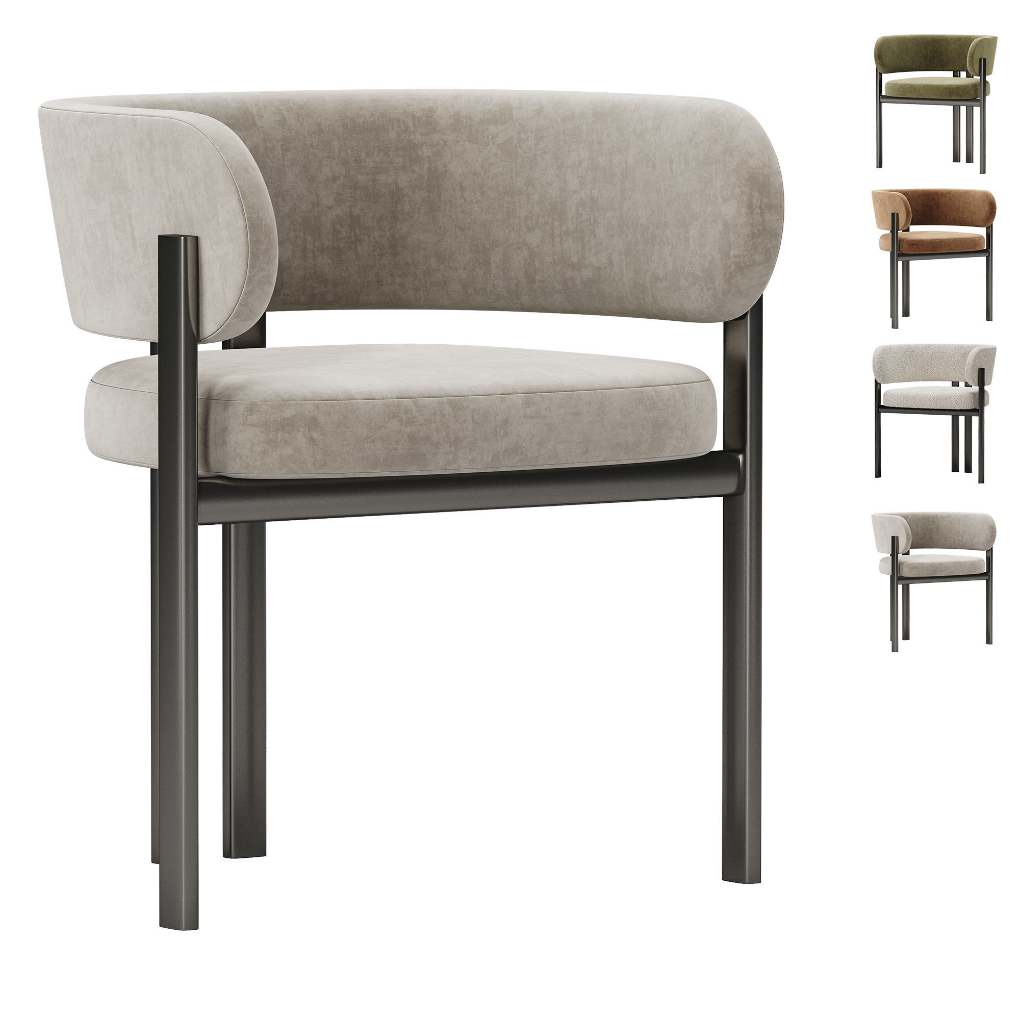 Bay Metal chair 3D model | CGTrader