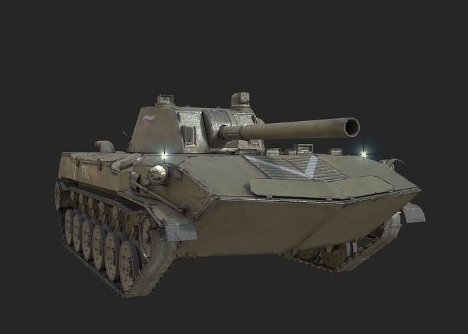 3D model Russian Army BMD2 2S9 NONA Self-Propelled Artillery SPA VR ...