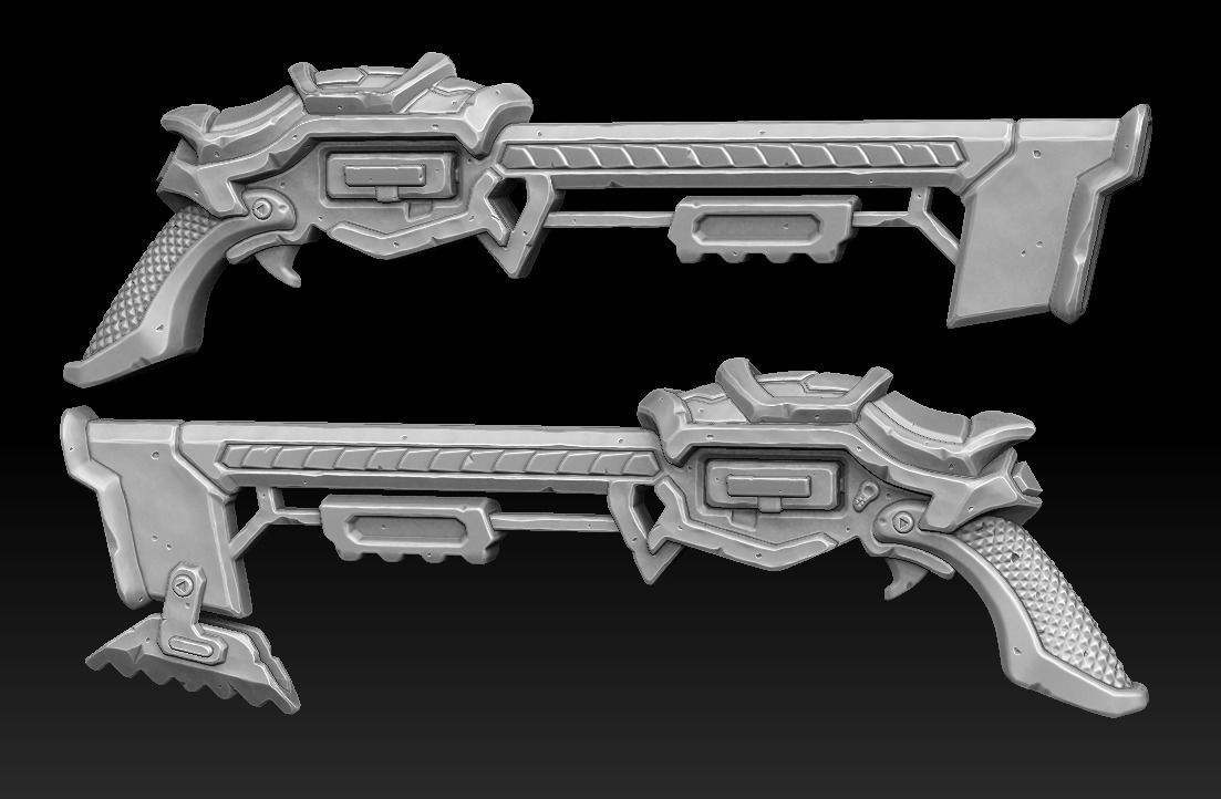 Sci-fi musket 3d print 3D model 3D printable | CGTrader