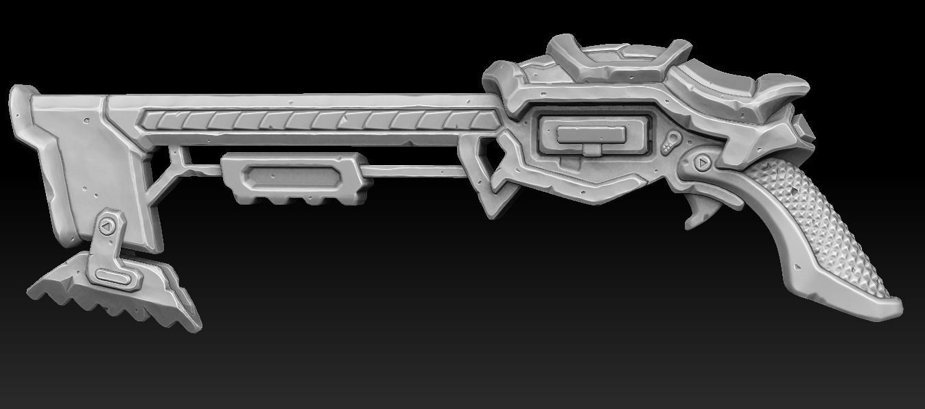 Sci-fi musket 3d print 3D model 3D printable | CGTrader