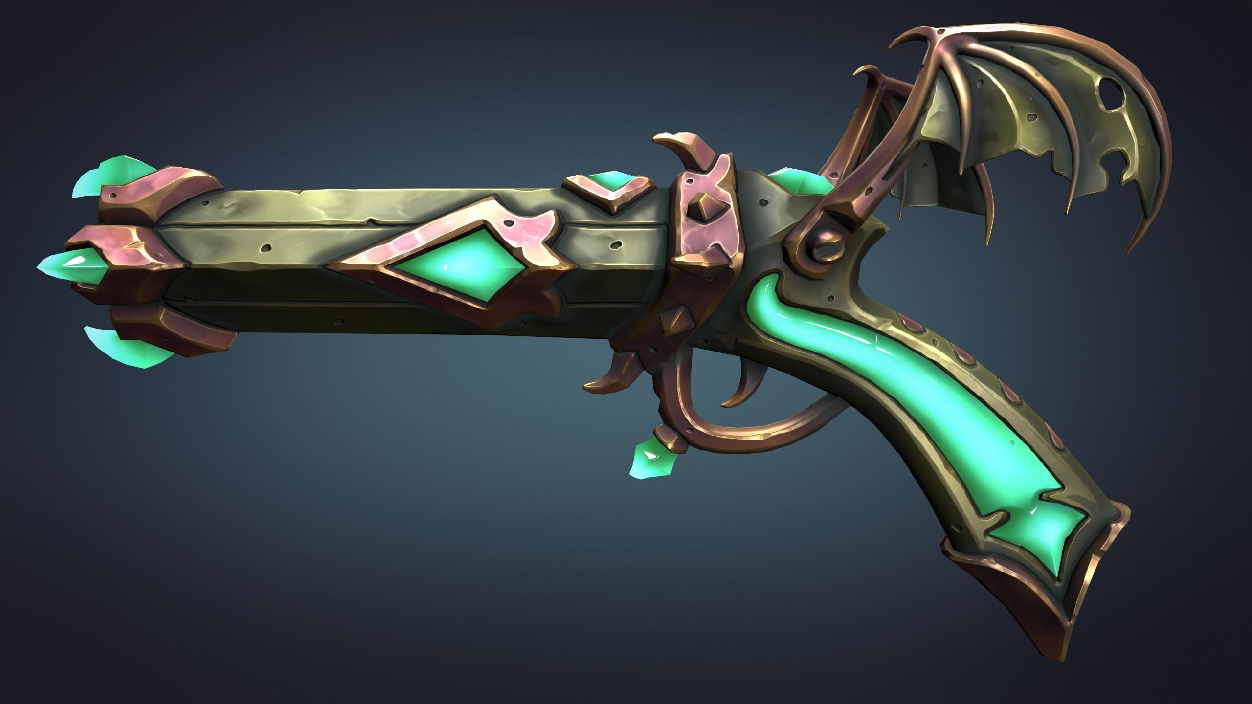 Vampire pistol 3d print 3D model 3D printable | CGTrader