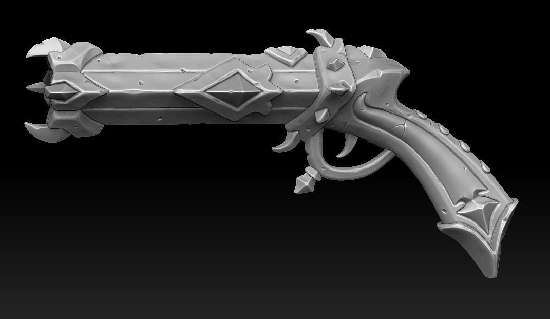 Vampire pistol 3d print 3D model 3D printable | CGTrader
