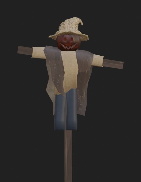 3D model Spooky Scarecrow VR / AR / low-poly | CGTrader