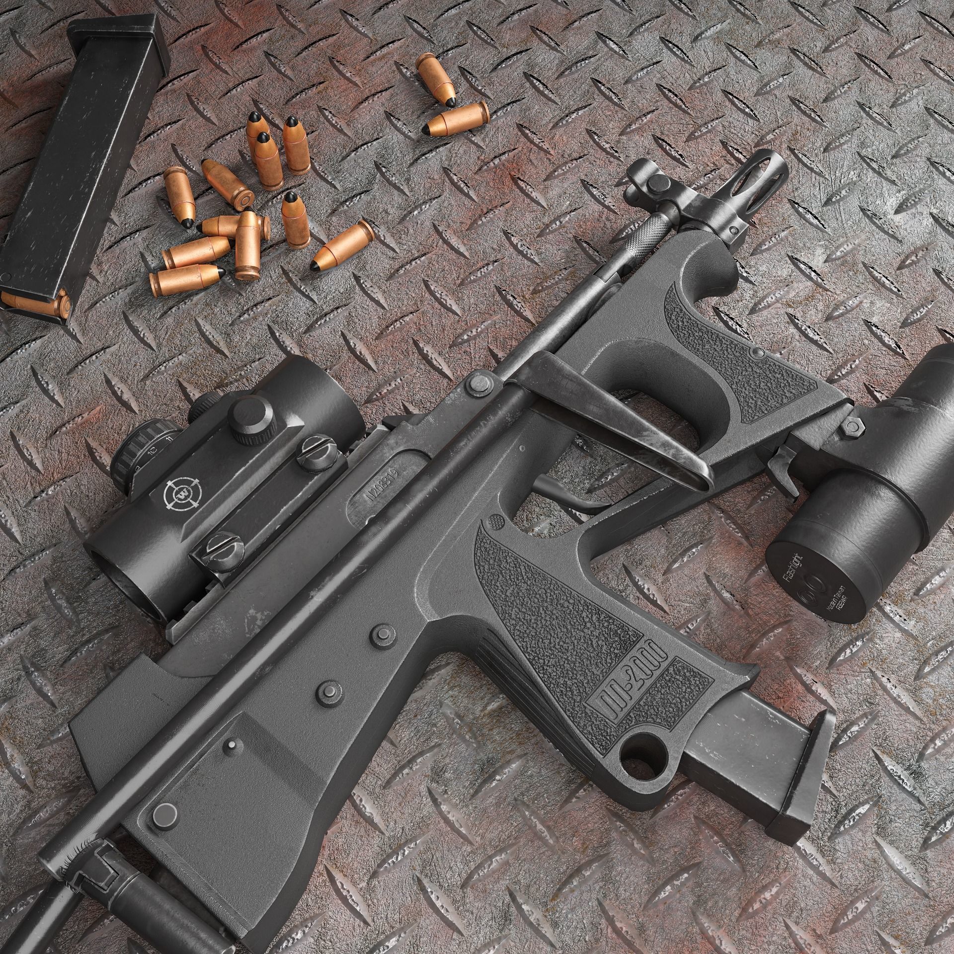 3D model Game-ready 3D model of the Russian submachine gun PP2000 VR ...