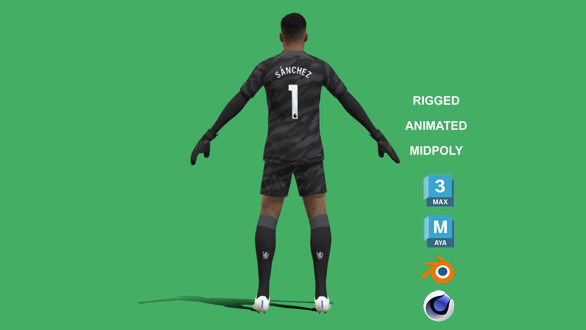 3D Rigged Robert Sanchez Chelsea 2024 3D model animated rigged | CGTrader
