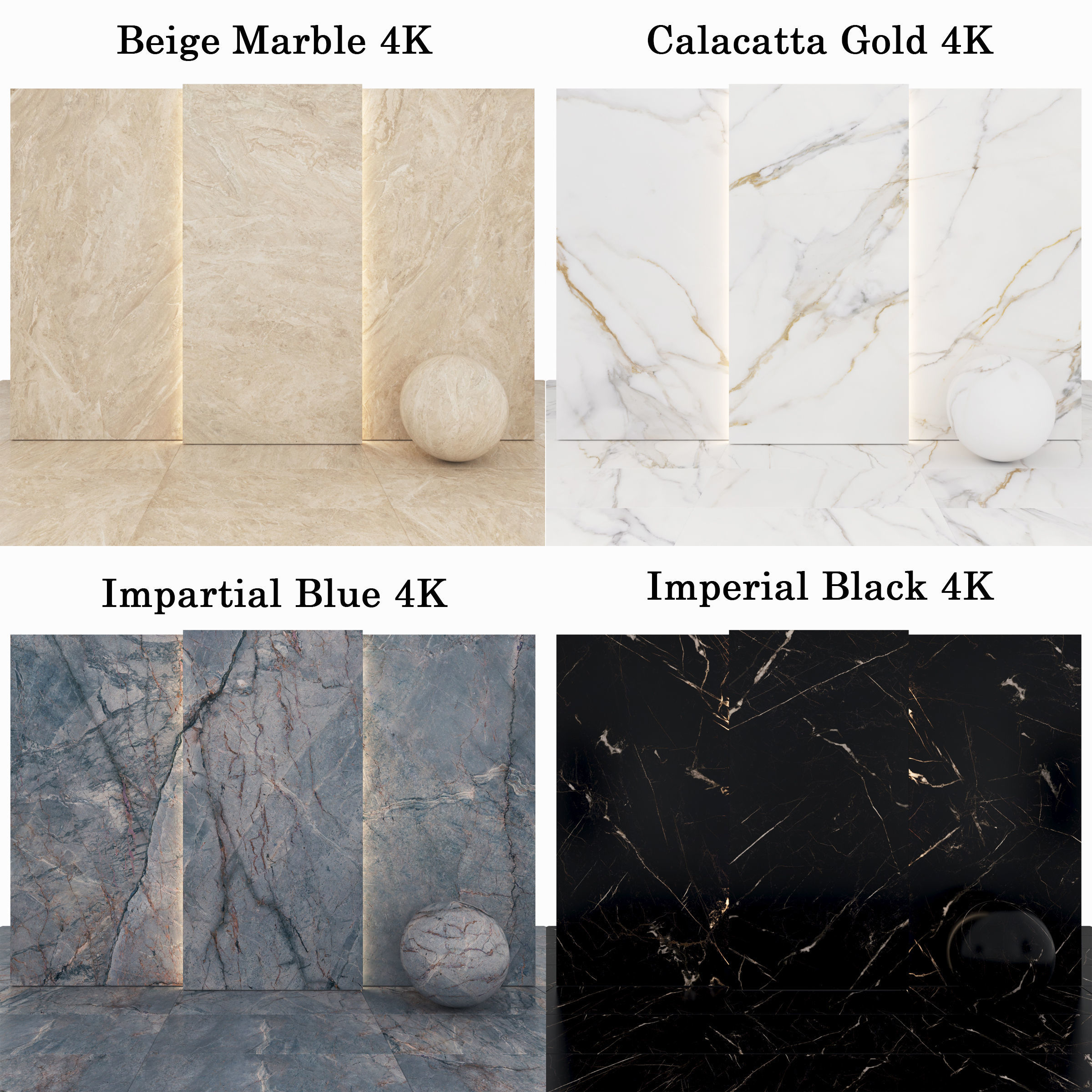 Marble 53 - Calacatta Gold-Impartial-Imperial Texture | CGTrader