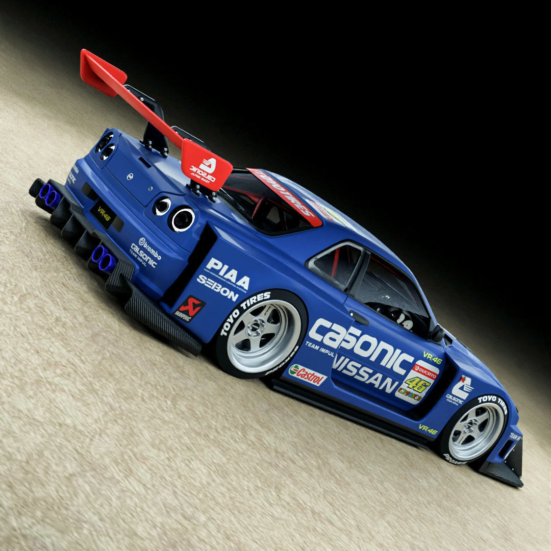 Nissan Skyline R34 Calsonic Livery 3D model | CGTrader