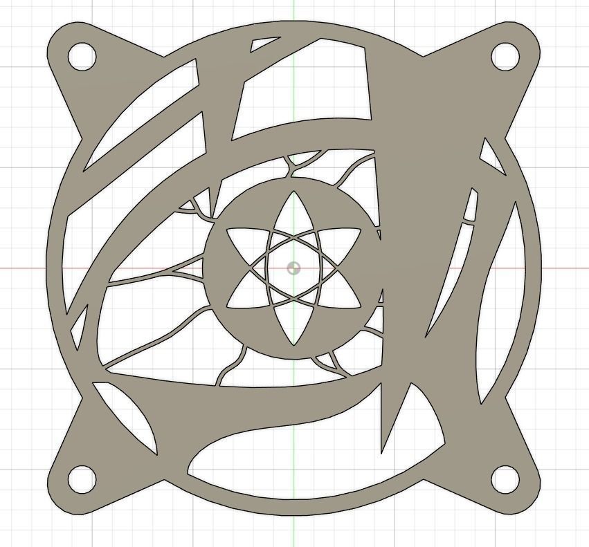 Sasuke Uchiha Mangekyou Sharingan PC fan cover 3D model 3D printable ...