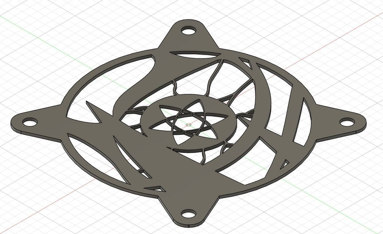 Sasuke Uchiha Mangekyou Sharingan PC fan cover 3D model 3D printable ...