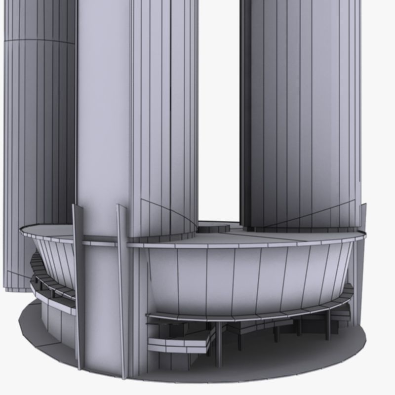 3D model ETIHAD TOWER 3d Model Low Poly VR / AR / low-poly | CGTrader