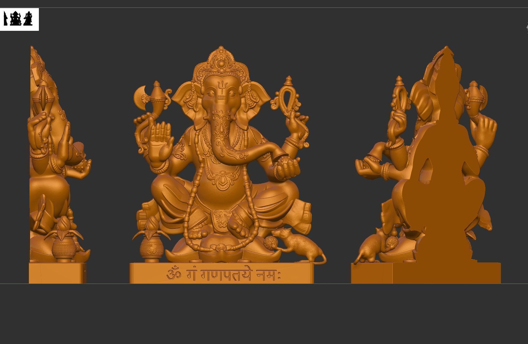 Lord Ganesha 3D model 3D printable | CGTrader