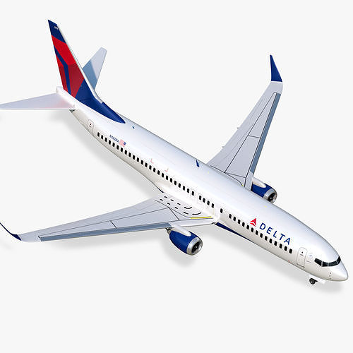 3D model Boeing 737-800 Delta Airlines VR / AR / low-poly | CGTrader