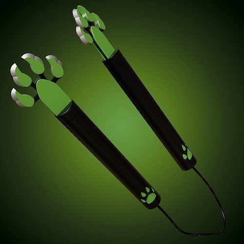 CLAW NOIR COSPLAY MIRACULOUS staff nunchaku 3D model 3D printable | CGTrader
