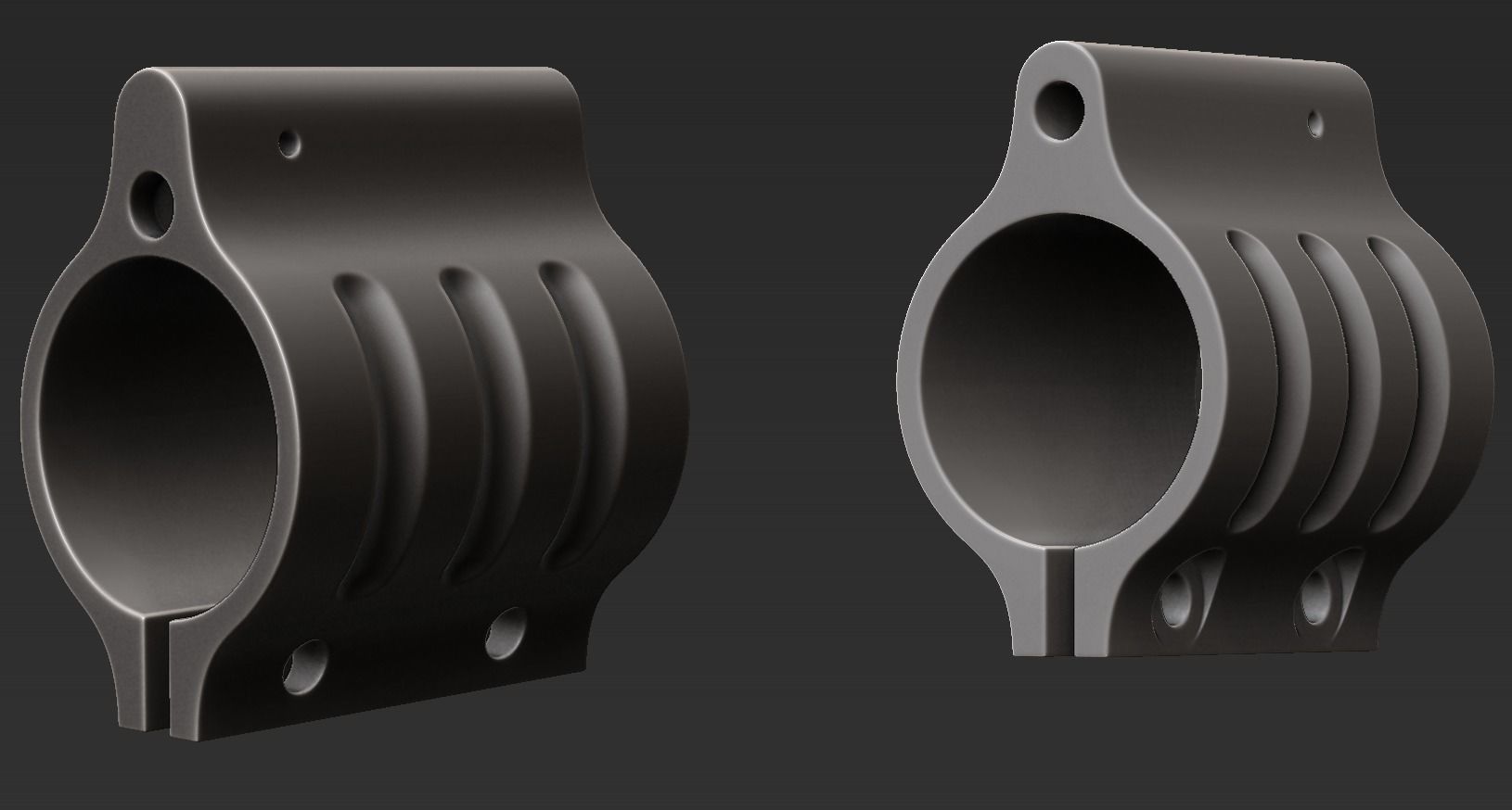 AR15 - M4A1 - barrel and gas block - NATO - High-poly 3D model | CGTrader