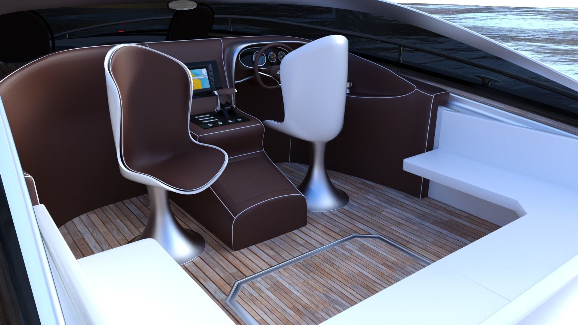 Speed Boat motorboat 3D model rigged | CGTrader