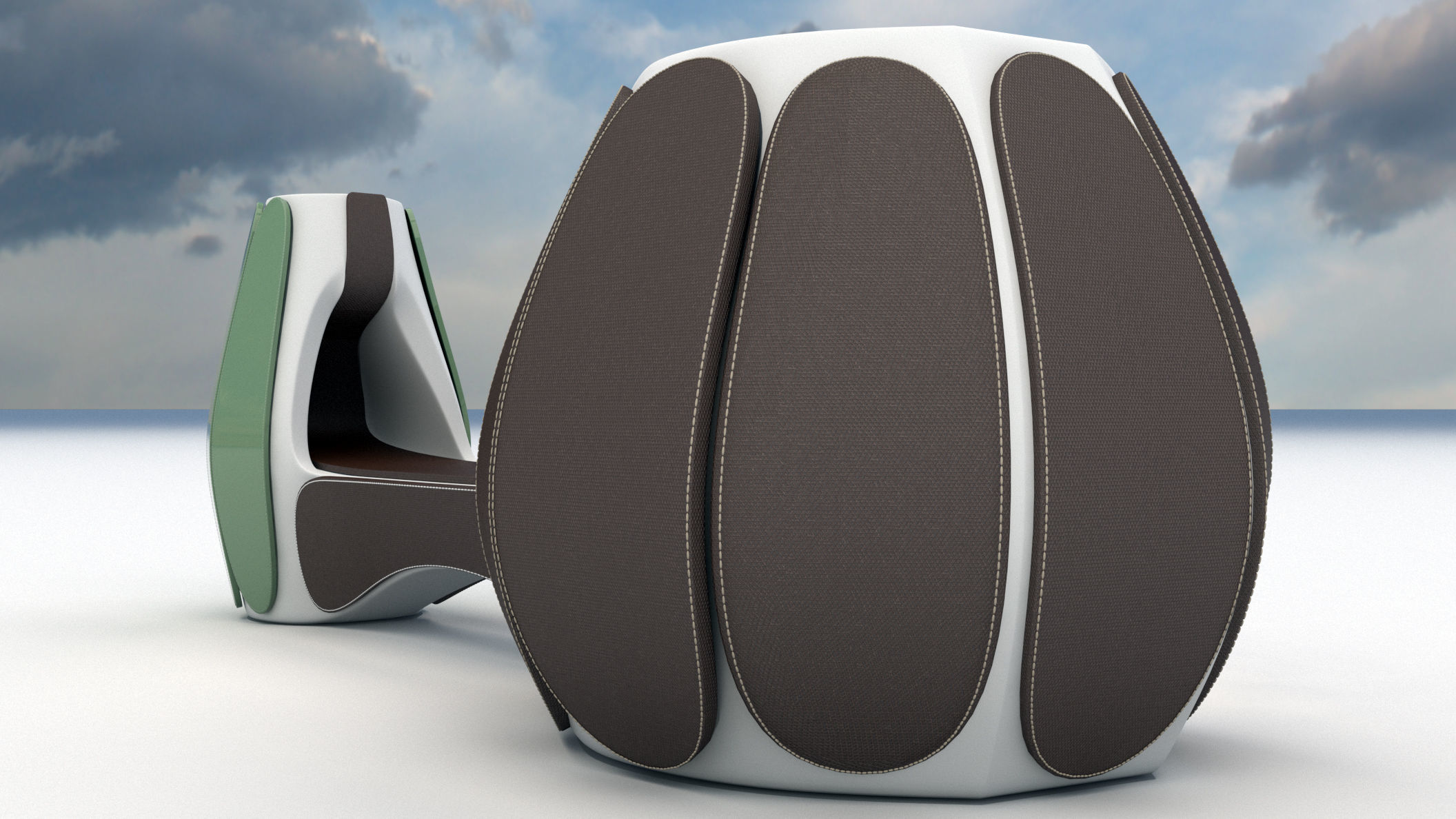 Outdoor public seat 3D model | CGTrader
