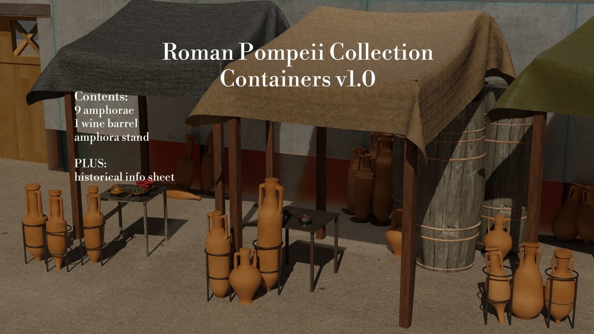 3D model Roman Pompeii Collection--Containers VR / AR / low-poly | CGTrader