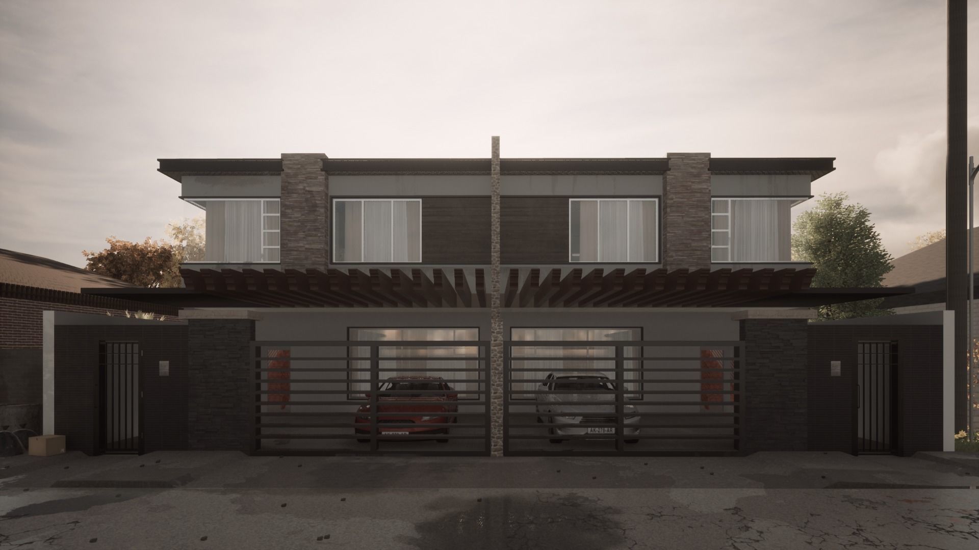 Duplex Modern House Revit and Twinmotion 3D model | CGTrader