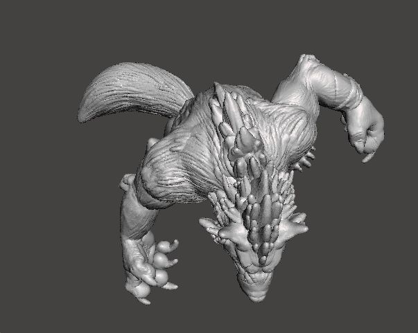 WEREWOLF MINIATURE MODEL FOR FANTASY OR HORROR GAMES RPG DND 3D model ...