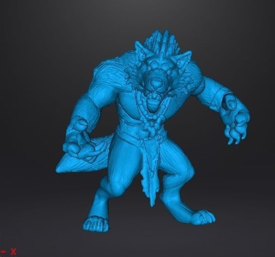 WEREWOLF MINIATURE MODEL FOR FANTASY OR HORROR GAMES RPG DND 3D model ...