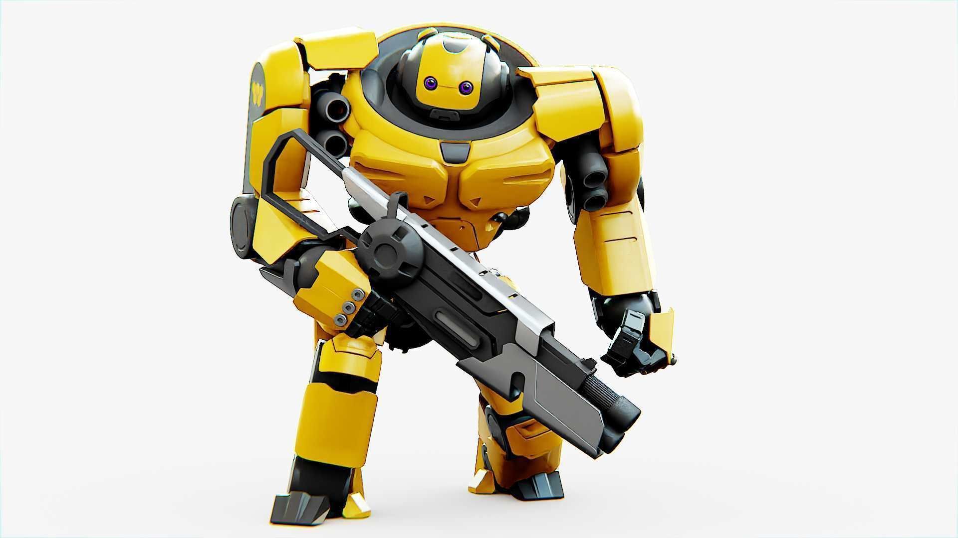 Doom Fighter V-4 Rigged for Unreal Engine - Unity - MIXAMO 3D model ...